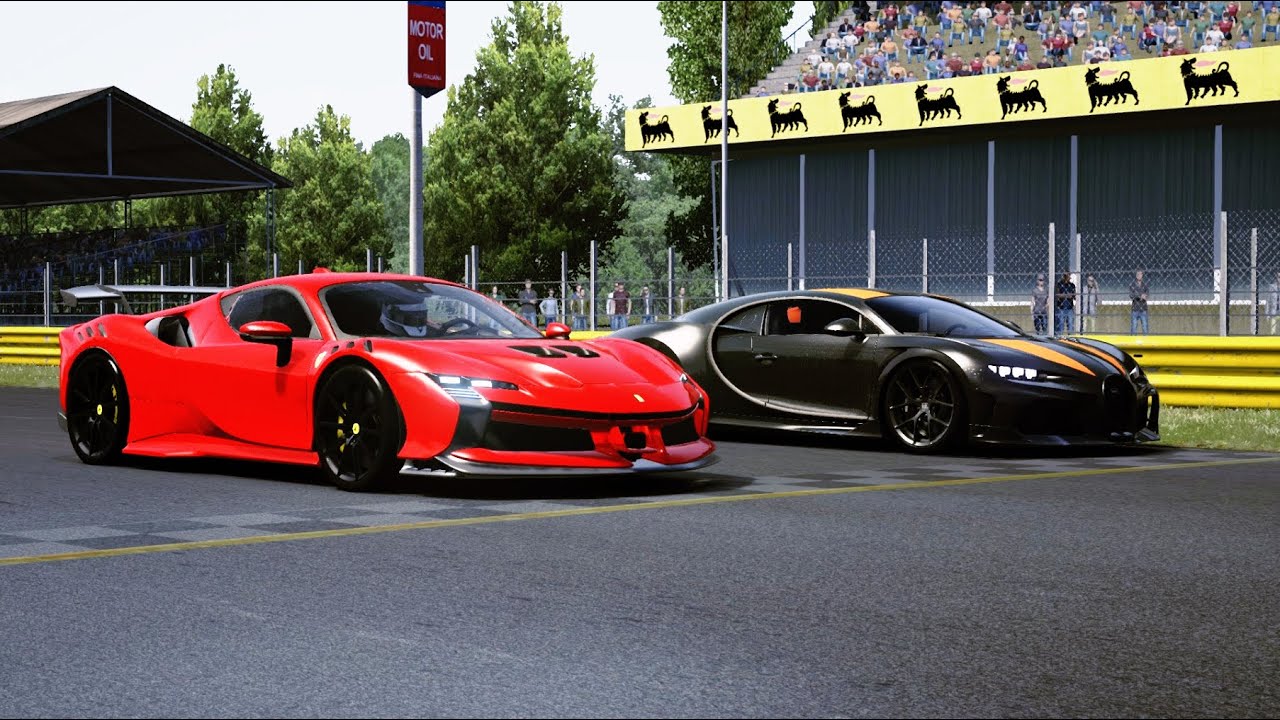 Ferrari SF90 XX Stradale vs Bugatti Chiron Super Sport 300+ at Monza ...