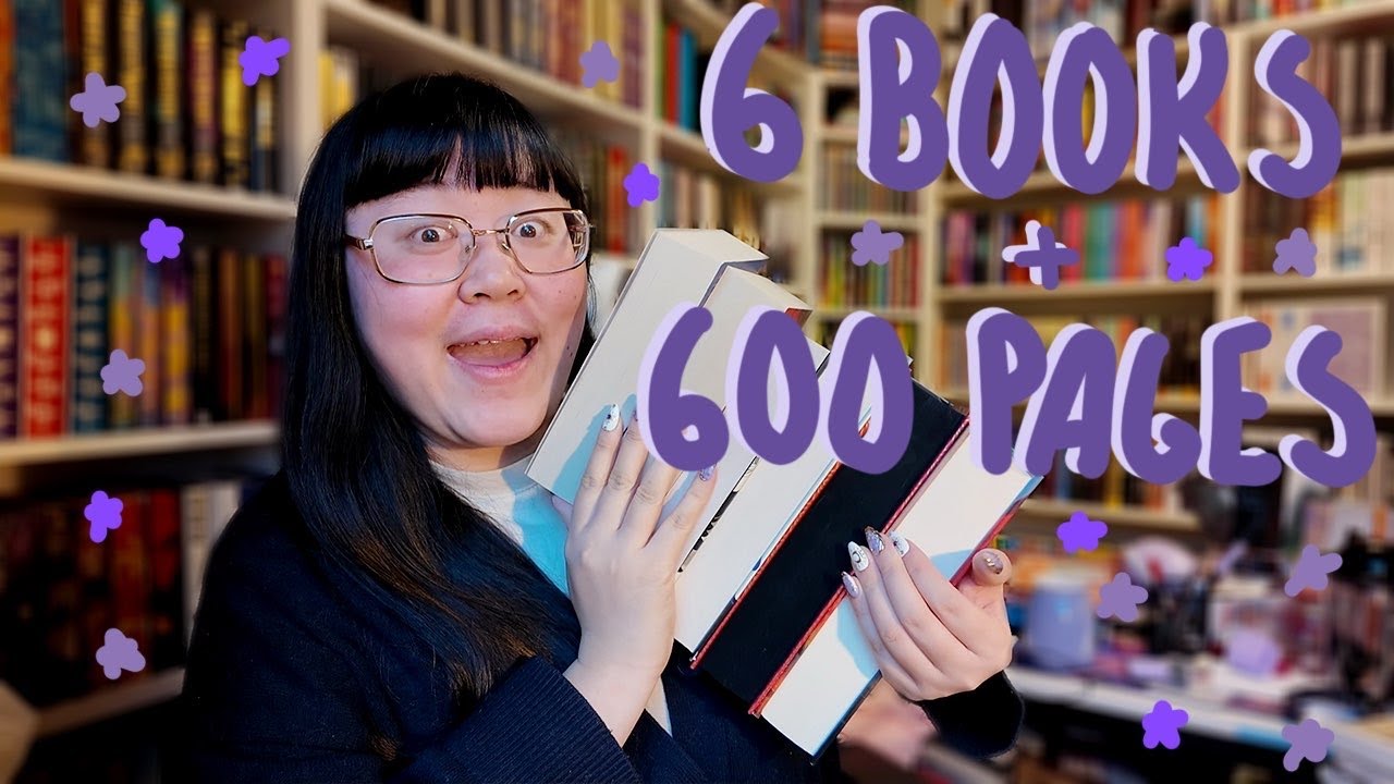 6 Books with 600 Pages for 6000 Subscribers 🎉 Reading Vlog - YouTube