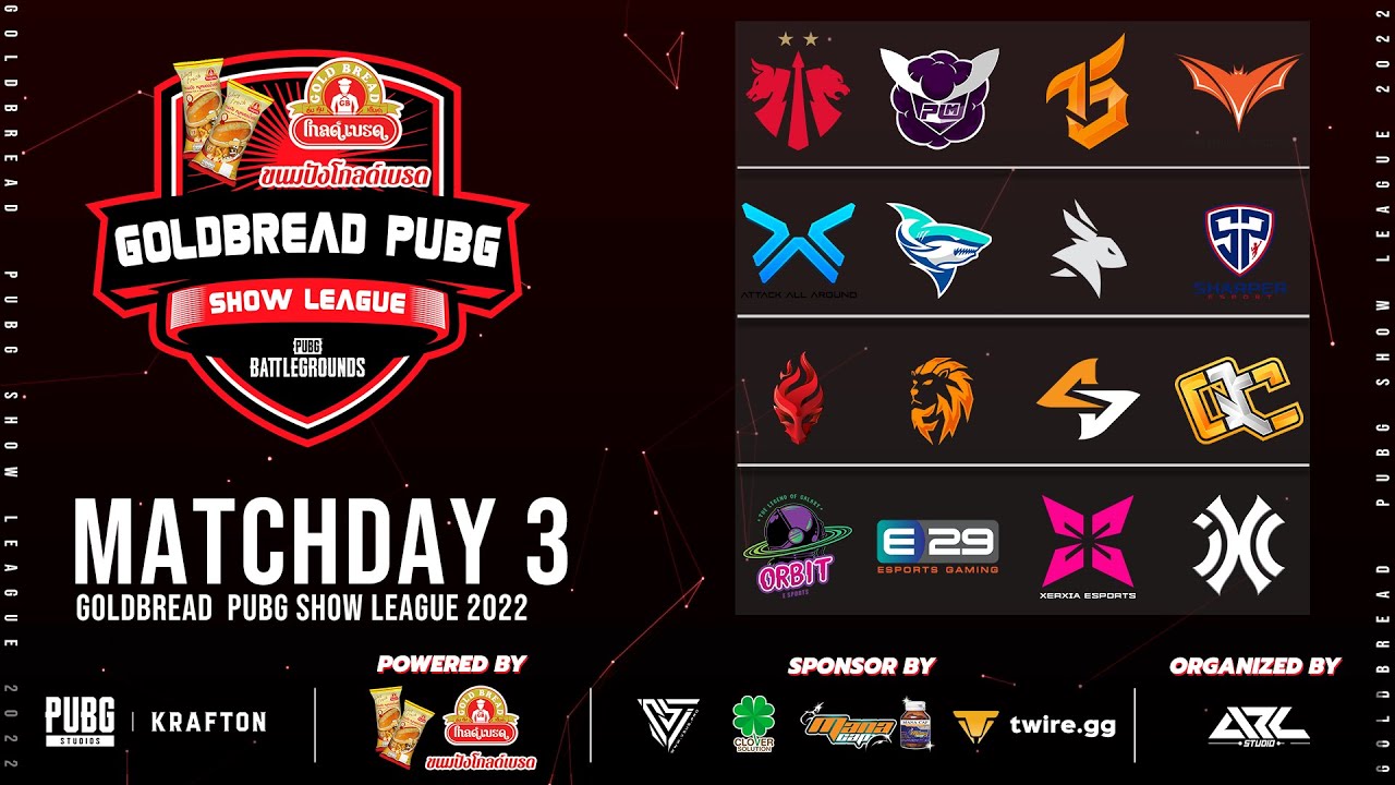 🔴 Live สด!! GOLDBREAD PUBG SHOW LEAGUE 2022 DAY 3 - YouTube