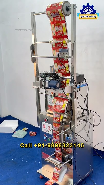 Pouch Packing Machine With Ribbon Batch Coding Printer | Ladi Pouch Macking Machine 📞 ...