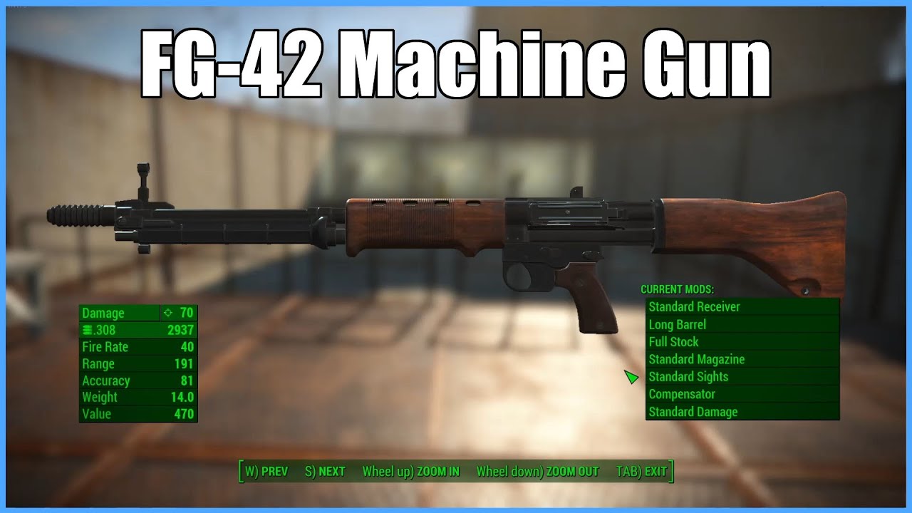 Fallout 4 Mod Review: FG-42 - YouTube