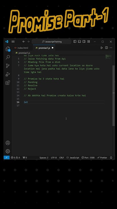 Promise In Js Part 1 Coding Javascript Programminglanguage Webdevlopment Youtube