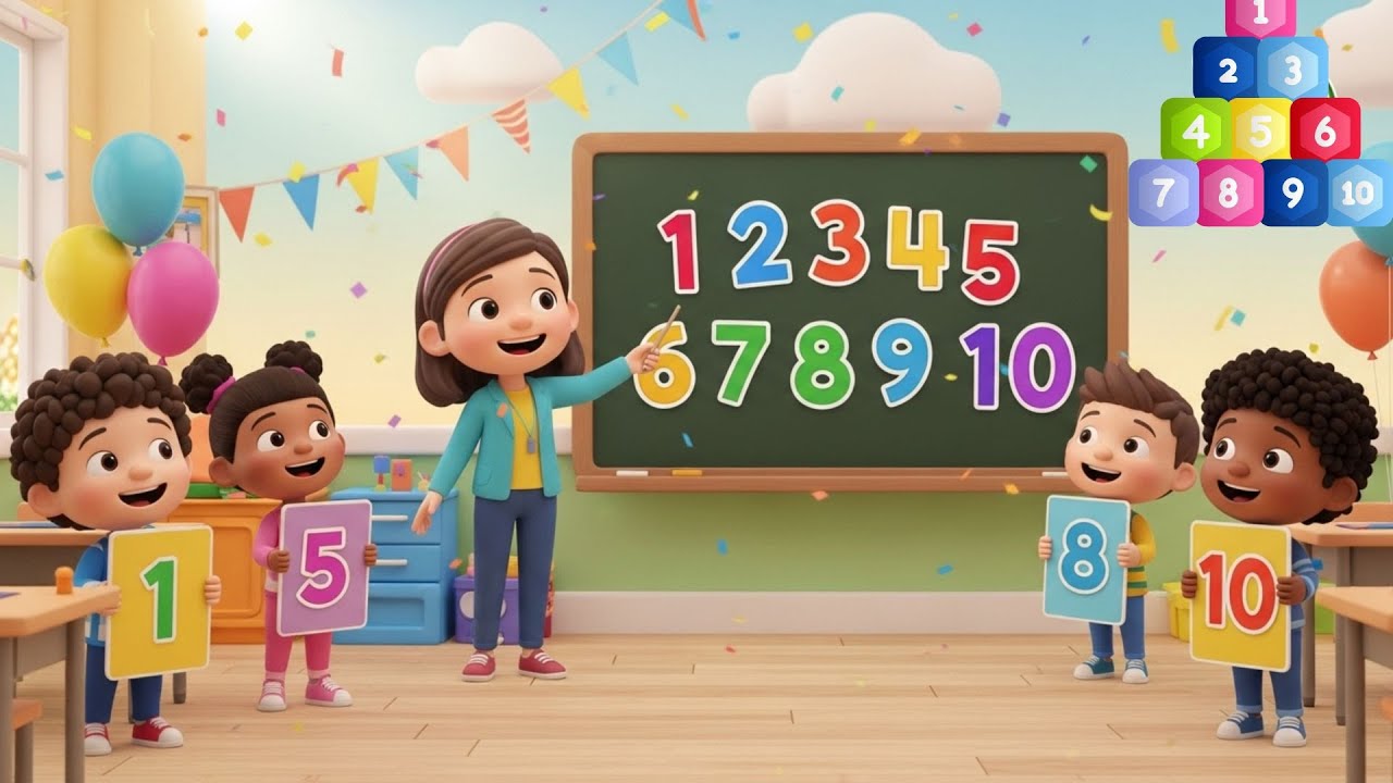 Numbers Song | Learning Numbers 123 | Counting to 10 | Nursery Rhymes ...
