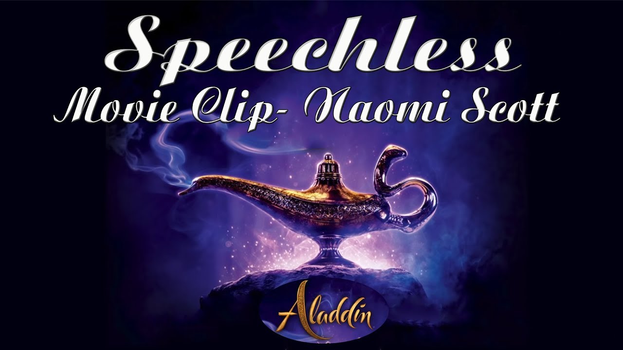 Speechless Aladdin - Naomi Scott (Lyrics Video) - YouTube