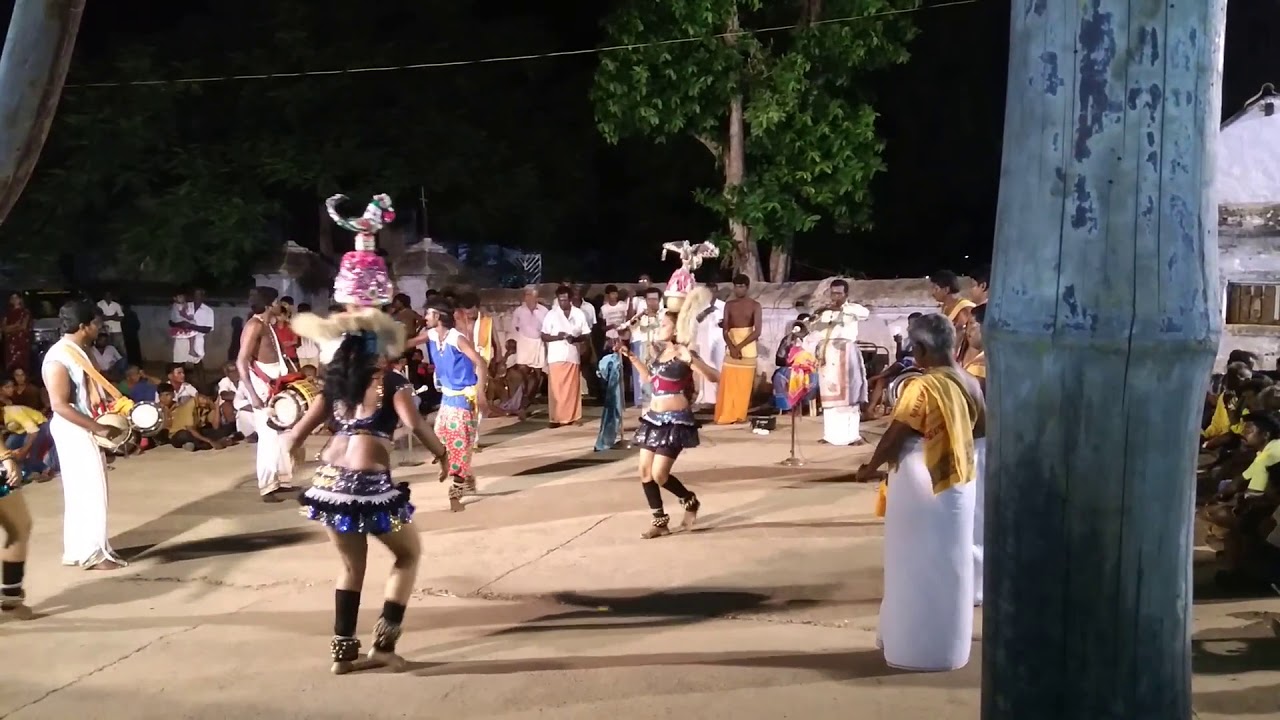Excellent Karakattam Tamil folk dance at village festival Part 1 - YouTube