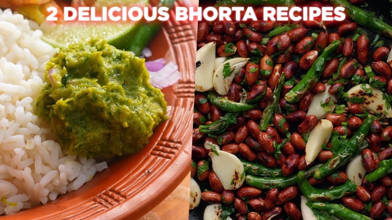 2 Delicious Bhorta Recipes | Bangladeshi Coriander Bhorta Recipe - YouTube