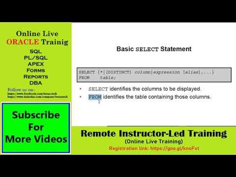 Oracle 12c SQL Workshop: SL#6 Basic SELECT Statement - YouTube