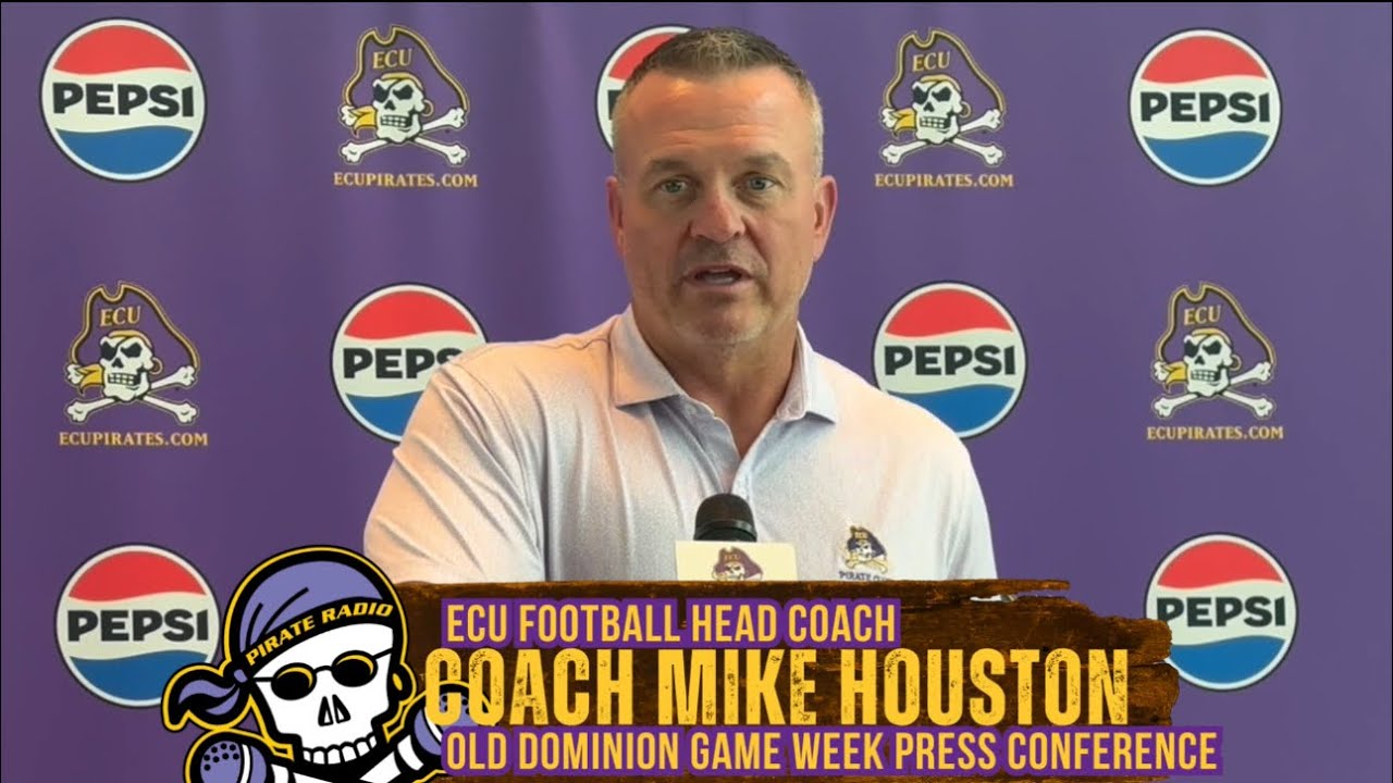 ECU Football Coach Mike Houston, Old Dominion Game Week Press ...