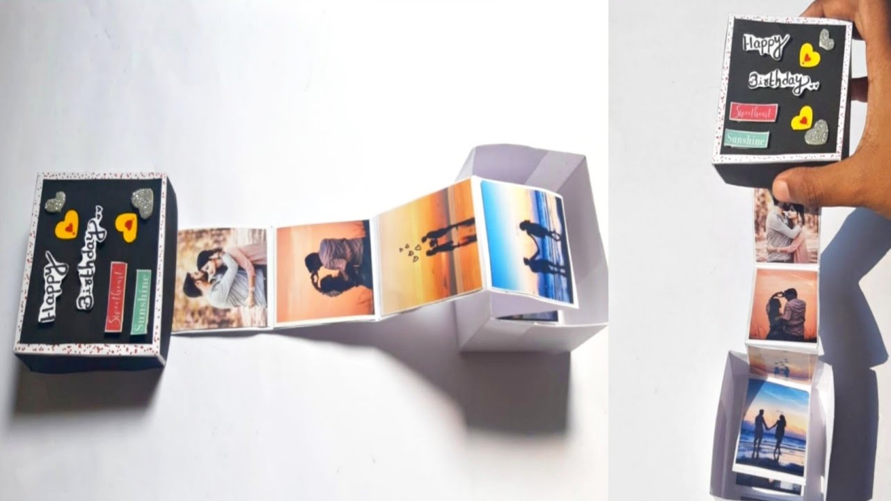 How to make Ladder Box | DIY photo Pull out Box For Birthday | Mini ...