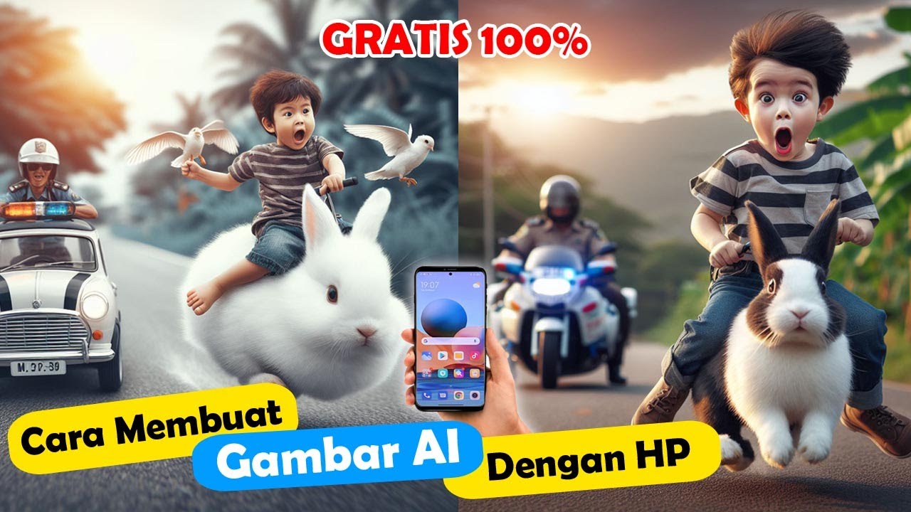 🔥 Sedang Viral dan Trending || Cara Membuat Gambar Lucu menggunakan AI dengan HP pemula|| GURU ...