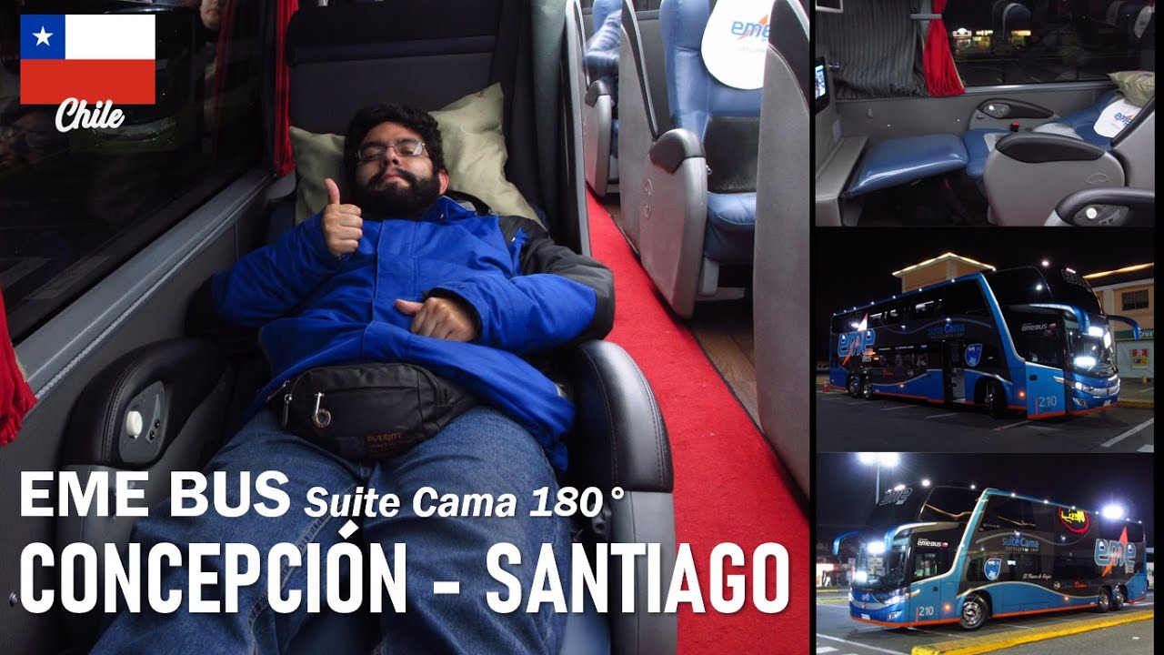 Viaje en EME BUS SUITE CAMA, Concepción a Santiago en bus Marcopolo G7 ...