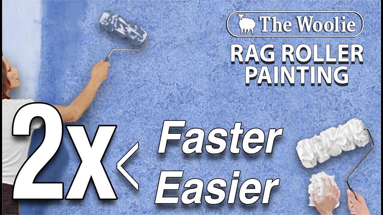 Rag Roller Faux Finish Painting by The Woolie (How To Paint Walls) # ...
