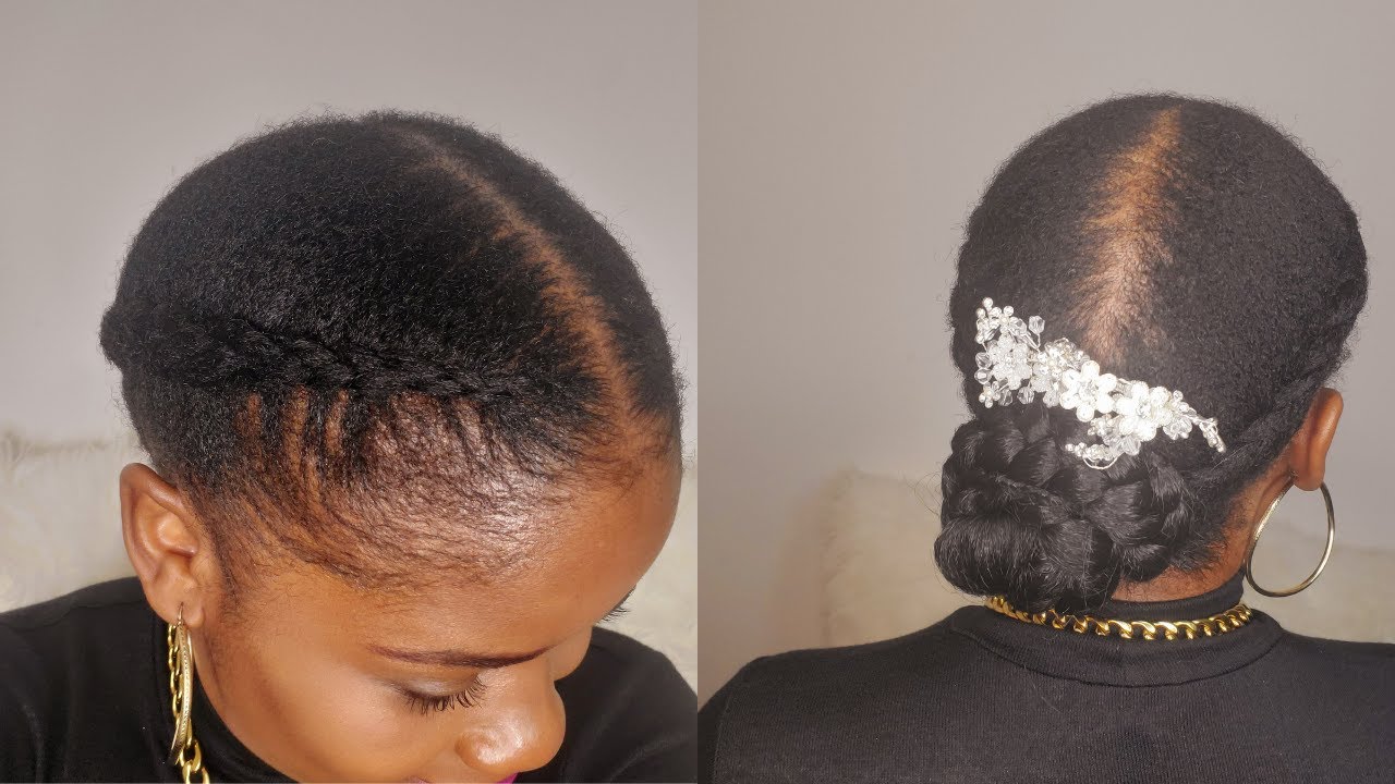 How To Cornrow Your Own Hair| 2 Cornrow And Style On Your Short Natural ...