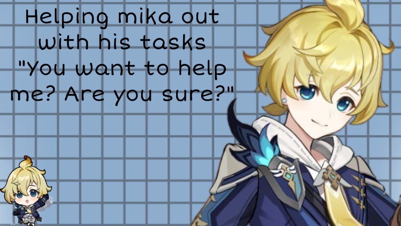 Mika x listener helping mika with his tasks #asmr #listener #genshin # ...