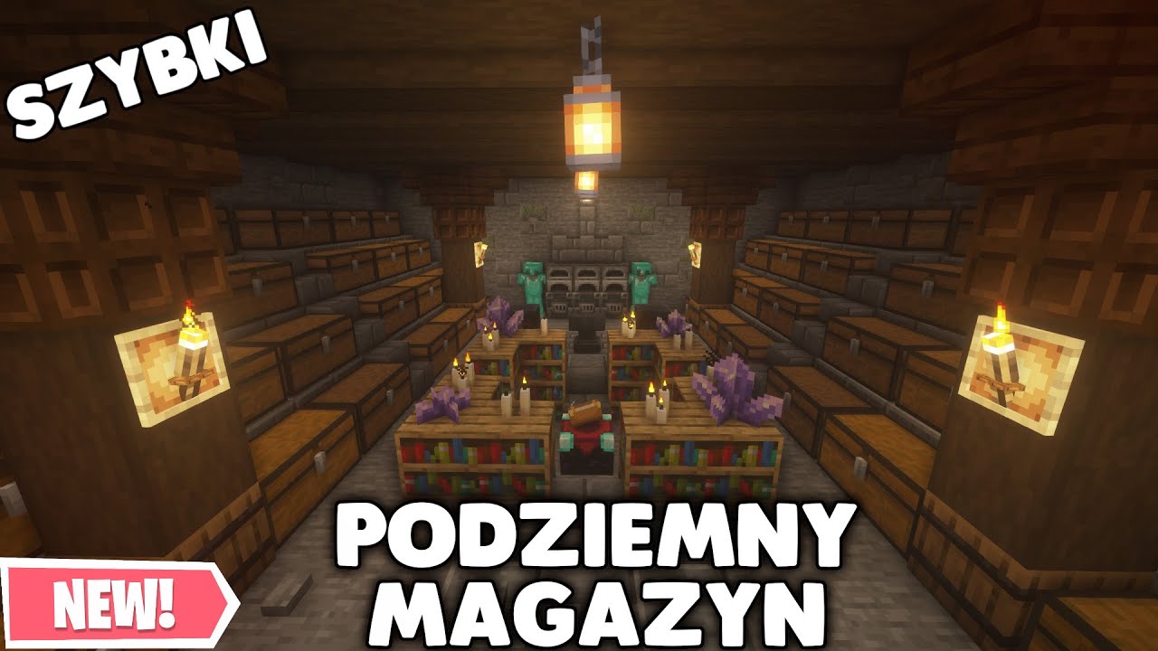 Minecraft Jak ZbudowaĆ Podziemny Magazyn Minecraft Budowle 47