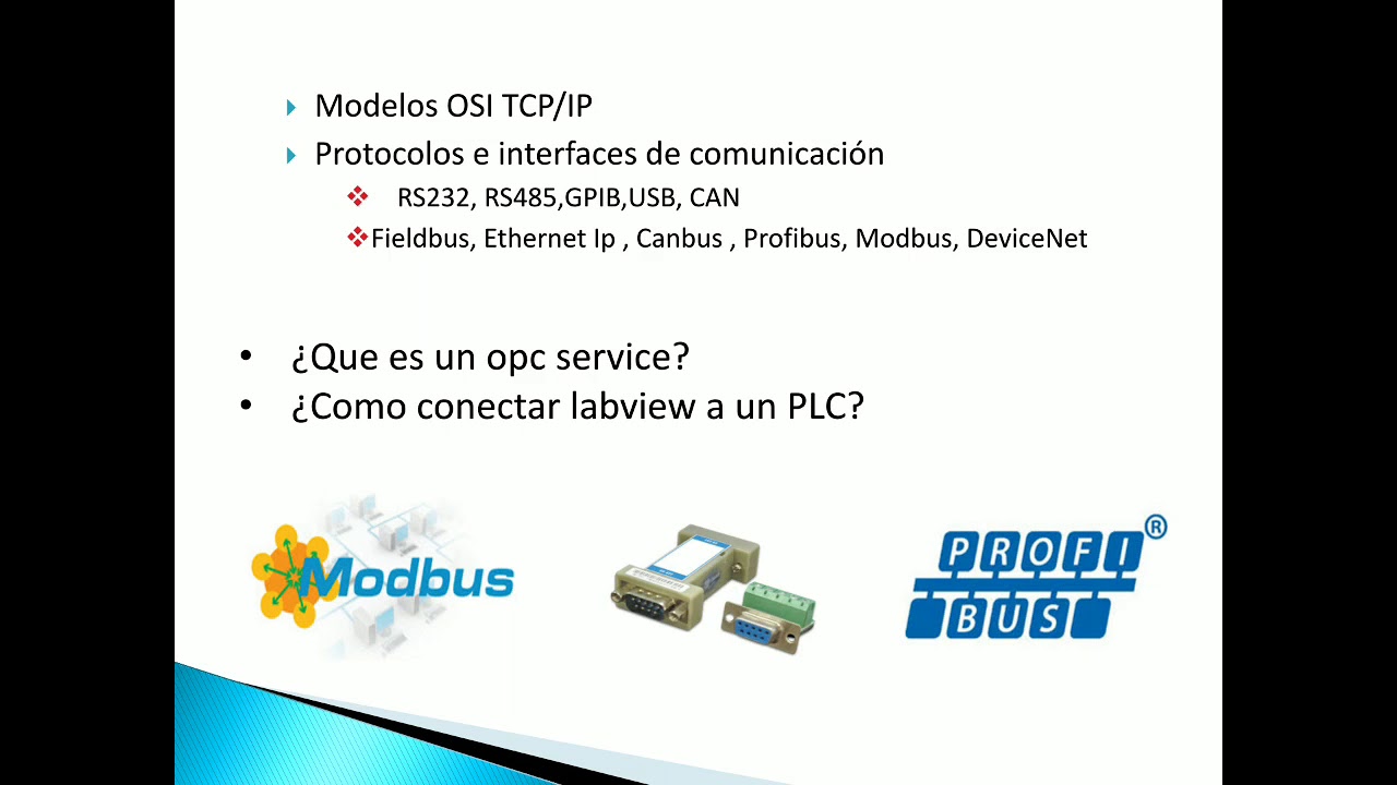 Protocolos e interfaces de comunicación, como conectar un PLC a labview ...