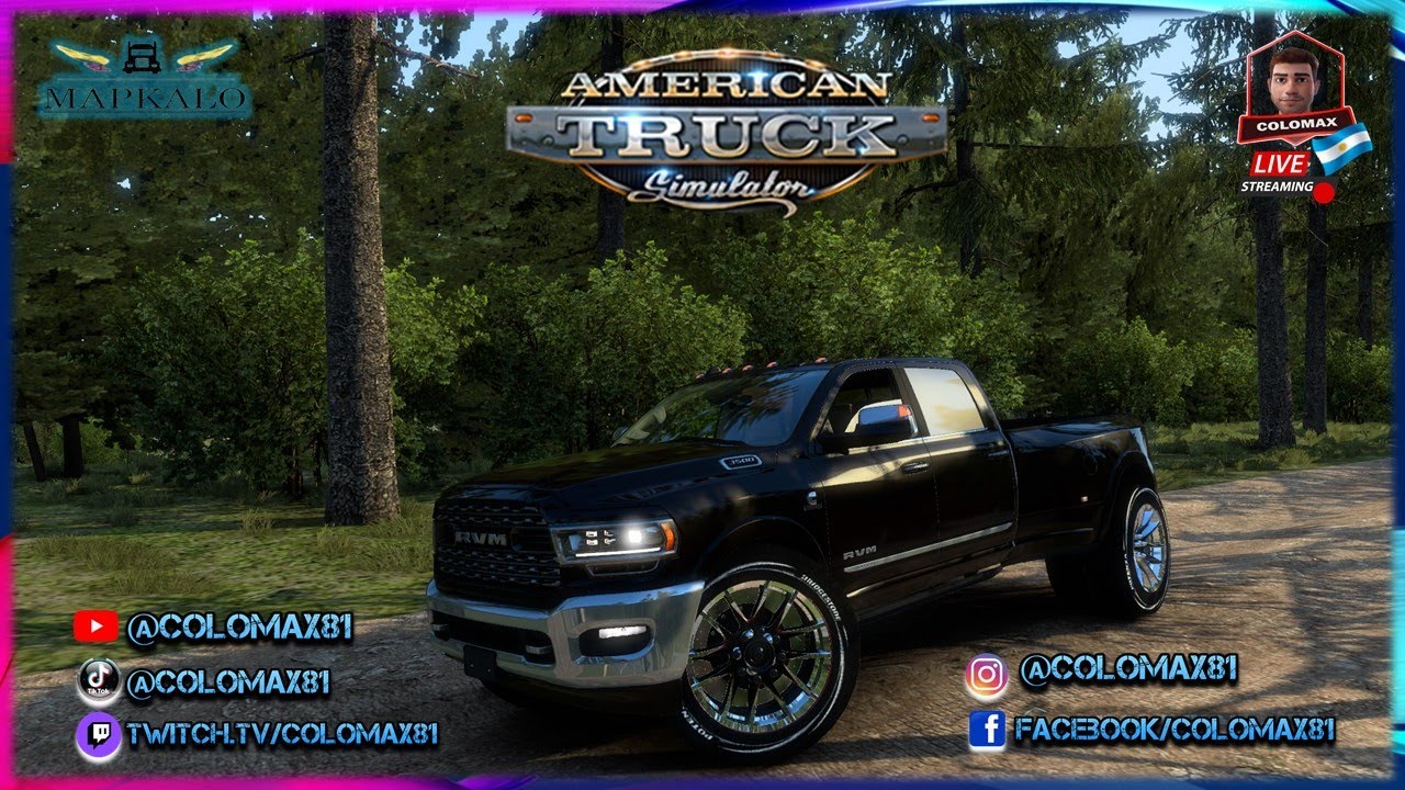 🌏 CONVOY ATS 1.46 / Mapkalo + Dodge RAM (RVM) 3500 LIMITED (Simulación al volante) ☝ Free ...