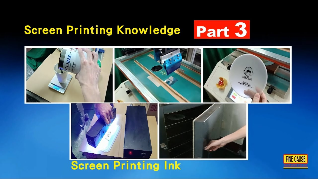 Screen Printing Knowledge-Part 3 Screen Printing Ink-【FineCause】 - YouTube
