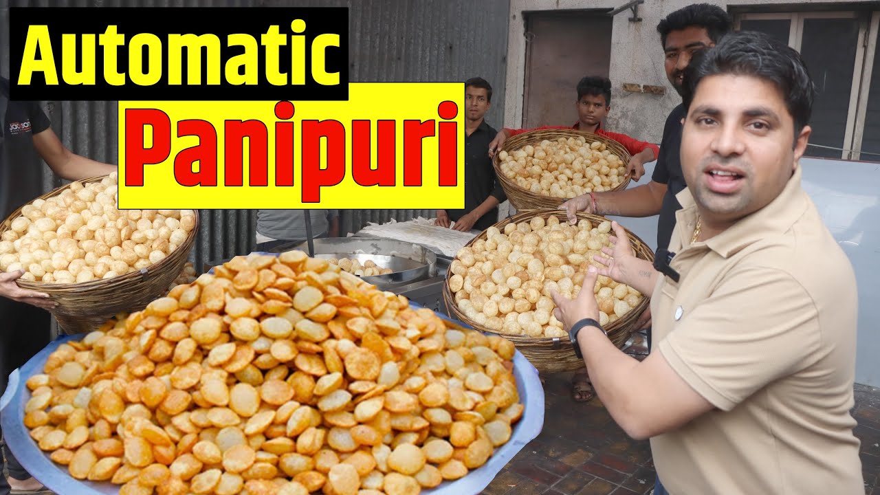 Making 1000 Pani Puri Per Hour 🔥😍 | How to Make Pani Puri with Machine ...