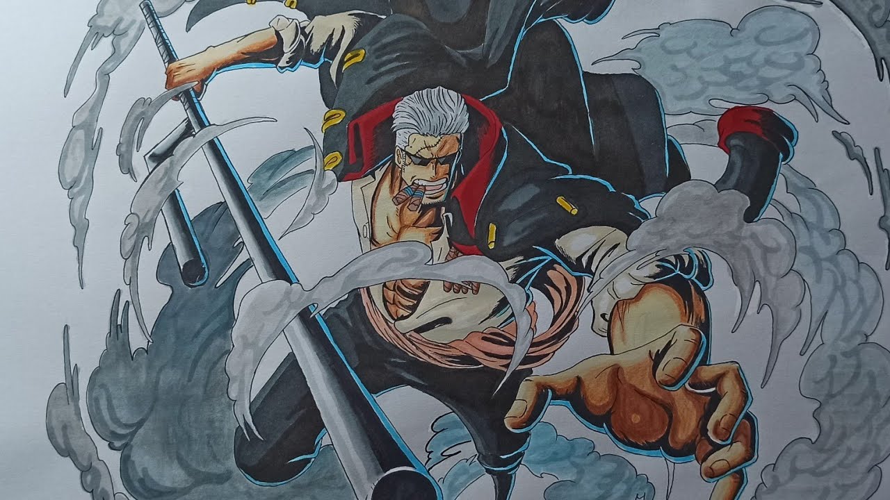 Drawing Smoker From One Piece - YouTube