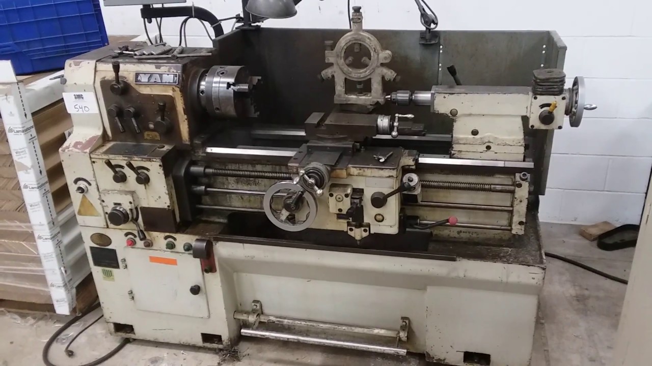 YAM Engine Lathe, 14 x 27 - YouTube