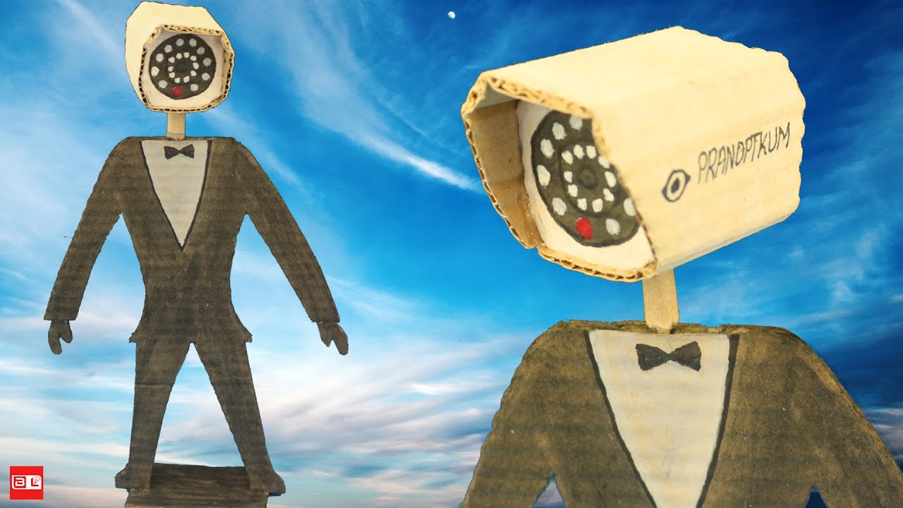 Making Skibidi Toilet Cameraman from Cardboard - YouTube