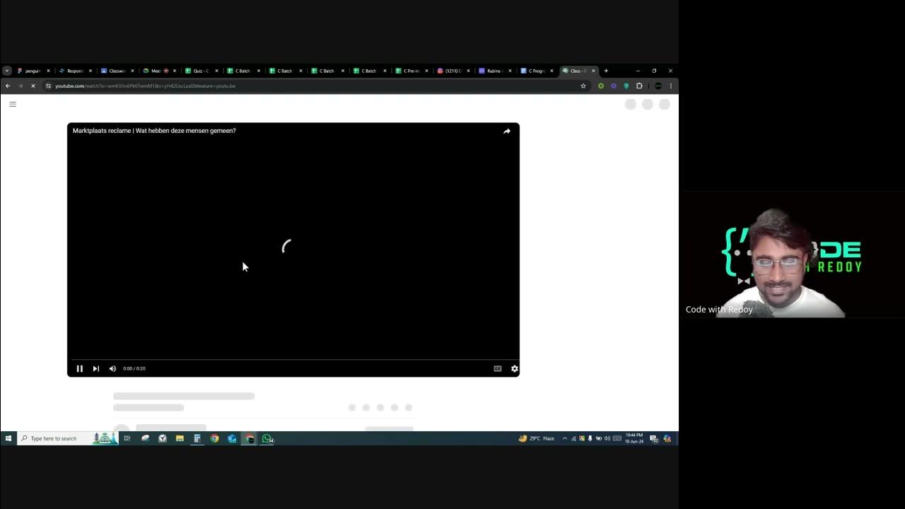 10 June 24 Daily Support Session of C Programming Private Batch - 7 - YouTube