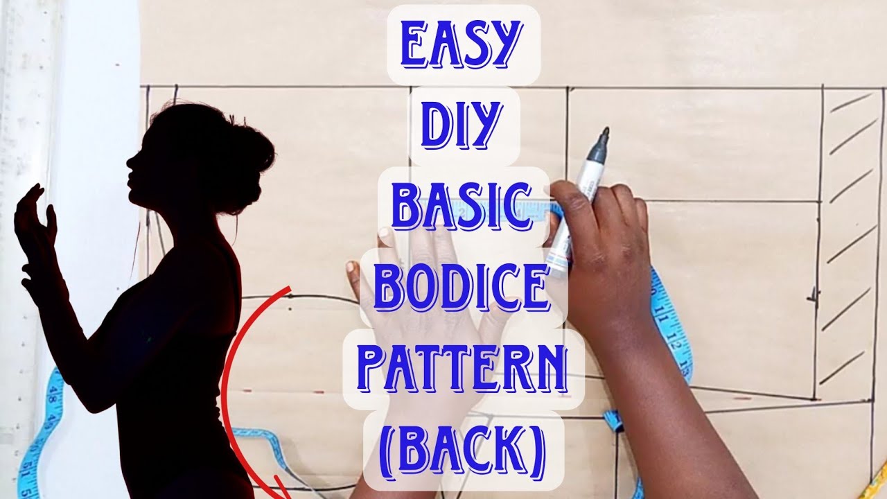 Back Pattern | DIY Pattern Making for Basic Bodice (full scale) - YouTube