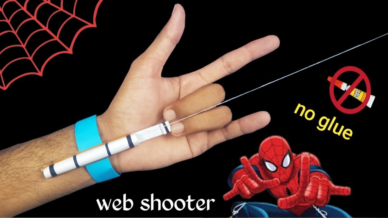 Web Shooter | How to make Spider-Man web shooter without glue - YouTube
