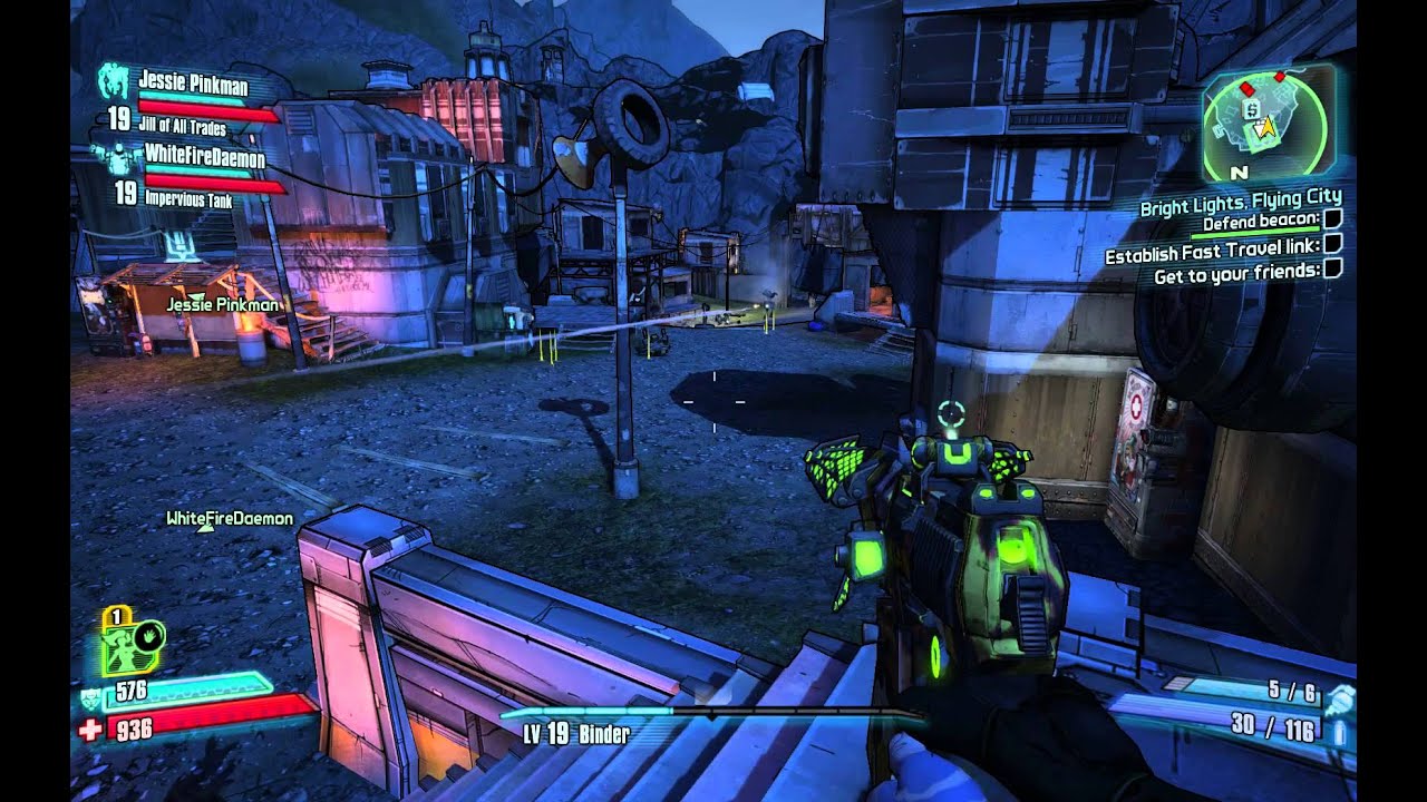 Let's Play Borderlands 2 Brights Lights Flying City - YouTube