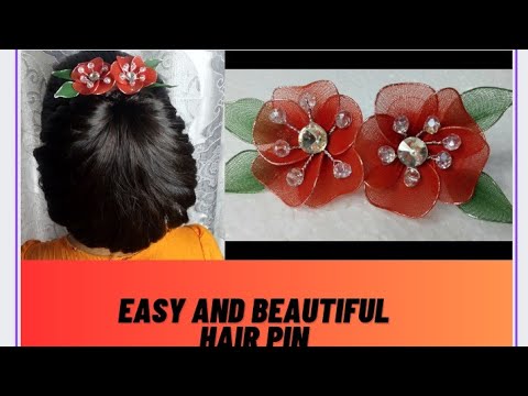 How to make hair pin / Diy Hair pin/Chand creative Art - YouTube