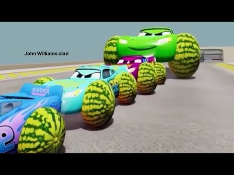 cars V's Racing challenges|watermelon cars wheels|cars|car game ...