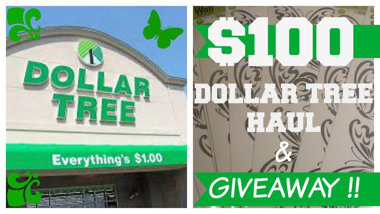 $100 DOLLAR TREE HAUL AND BUTTERFLY DECAL GIVEAWAY!! (CLOSED) - YouTube