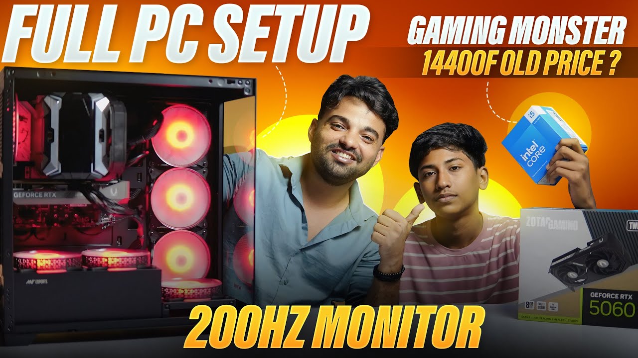 1080P Full Gaming Pc Build Setup ! 200Hz Monitor - YouTube