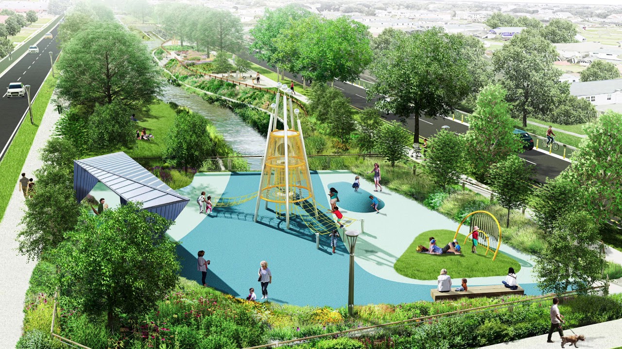 Blue & Green Corridors 60% Design Rendering - YouTube