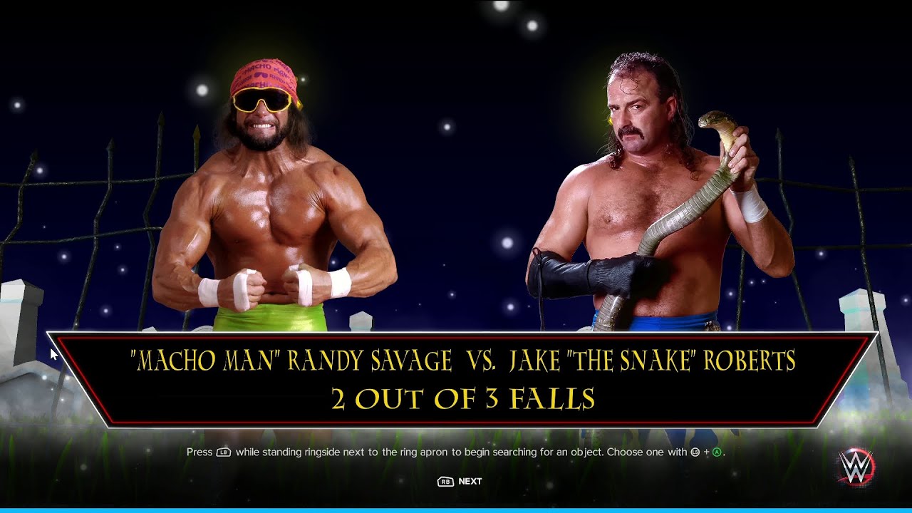 WWE 2K23 Macho Man" Randy Savage Vs Jake "The Snake" Roberts - YouTube