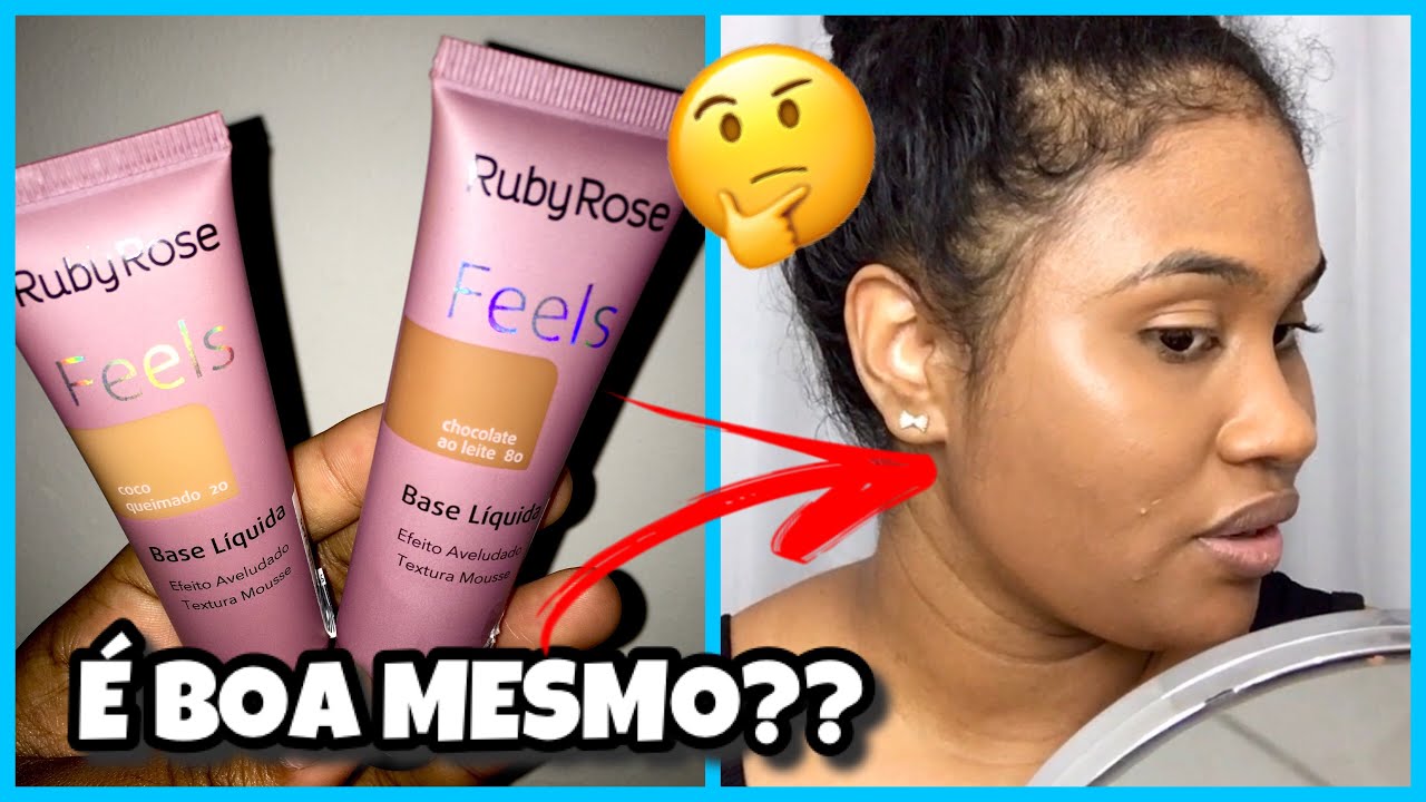 TESTEI A NOVA BASE DA RUBY ROSE FEELS EM PELE NEGRA🔥😱 • Rení ...