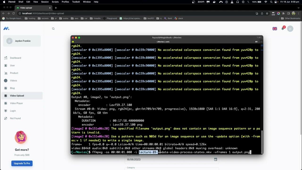 (Bangla) Learn MERN like a pro - Lecture 91: Generate thumbnail after uploading video and save ...
