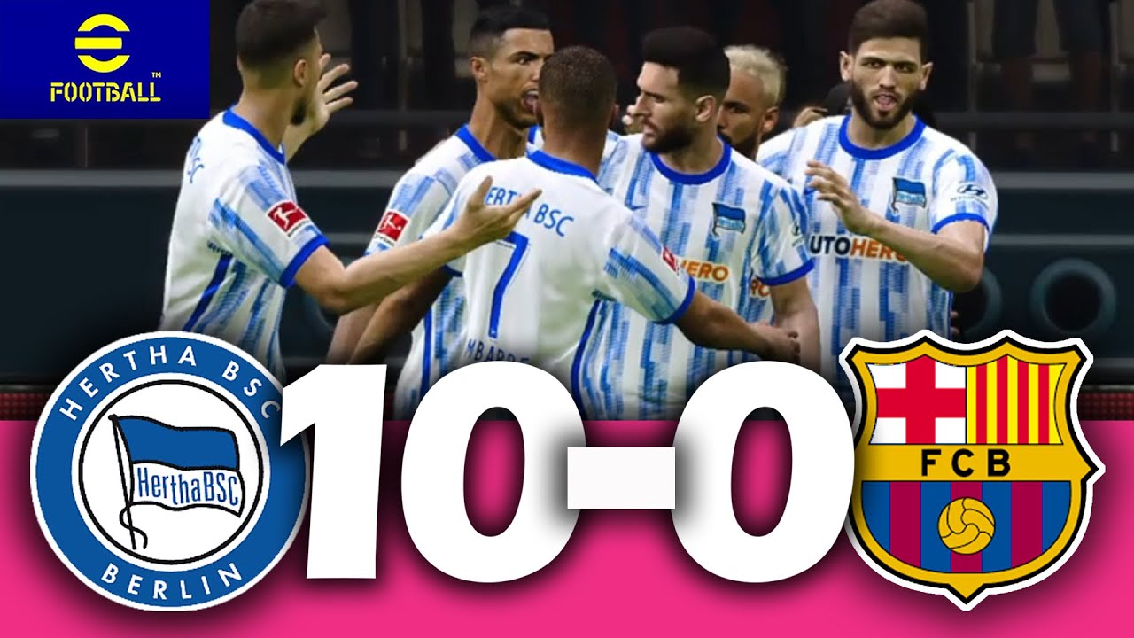 HERTHA BSC VS FC BARCELONA / 10-0 / Messi Ronaldo Neymar Mbappe in a ...