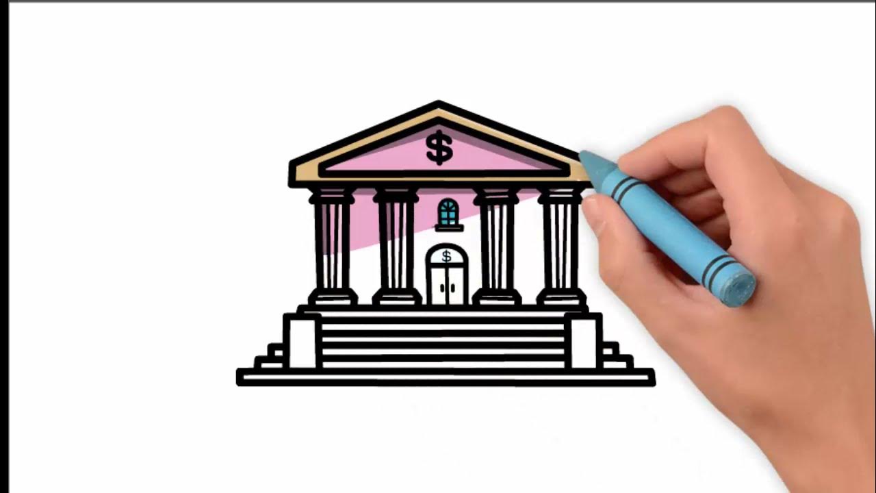 How t o Draw Bank | Easy Scenery Drawing | Pencil Art - YouTube