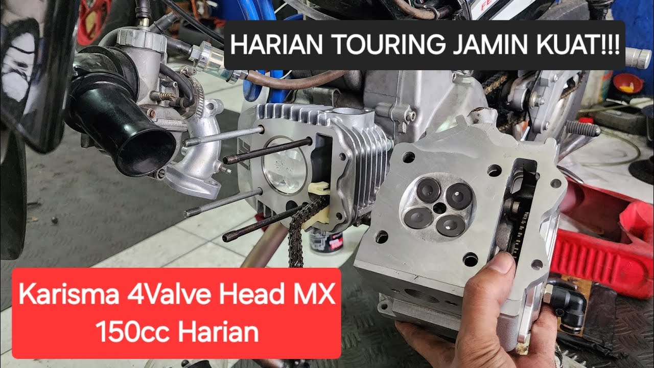 Karisma 4 Klep Head Jupiter MX 150cc - YouTube