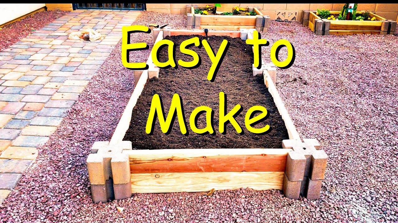 How I made my raised beds in my Arizona garden. - YouTube