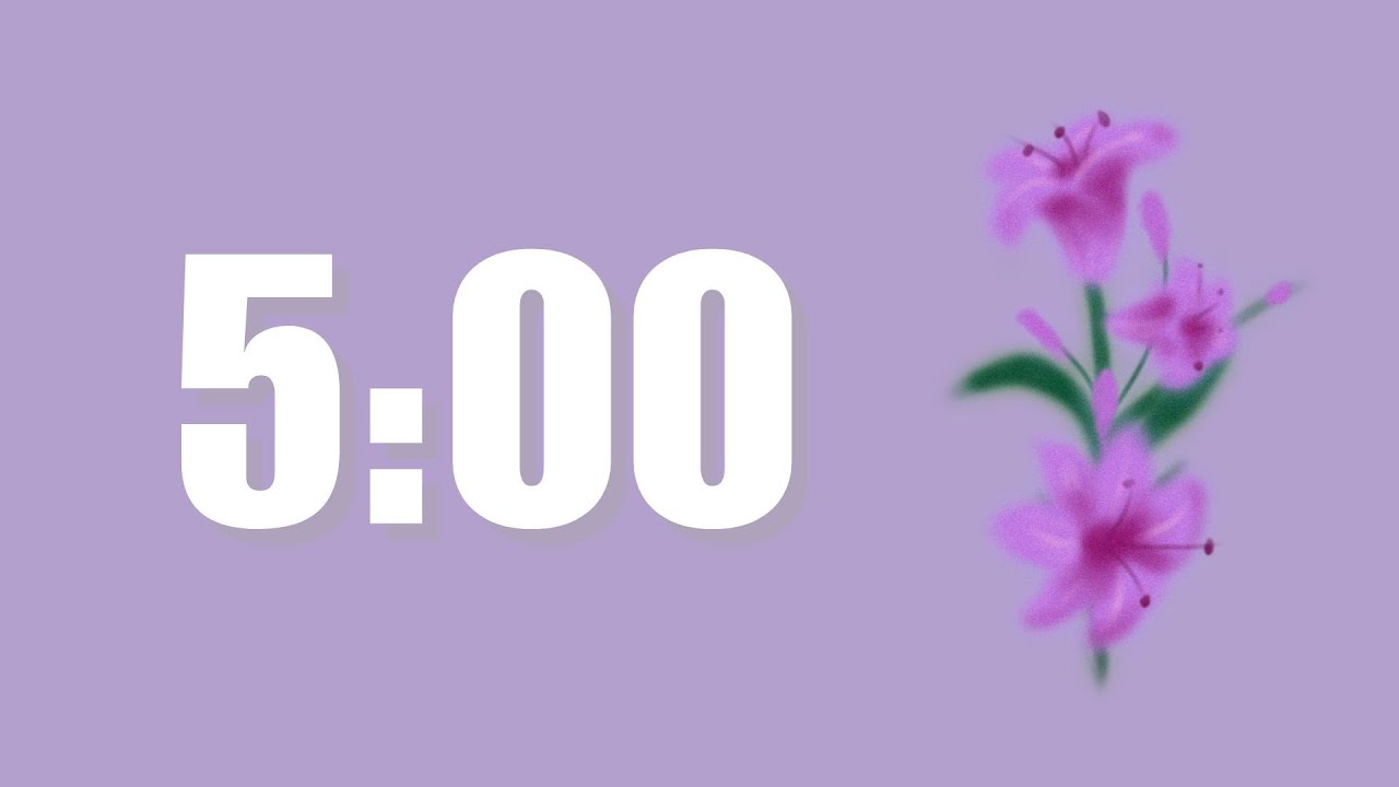 5 Minute Timer w/ Simple Beeps 🌷 - YouTube