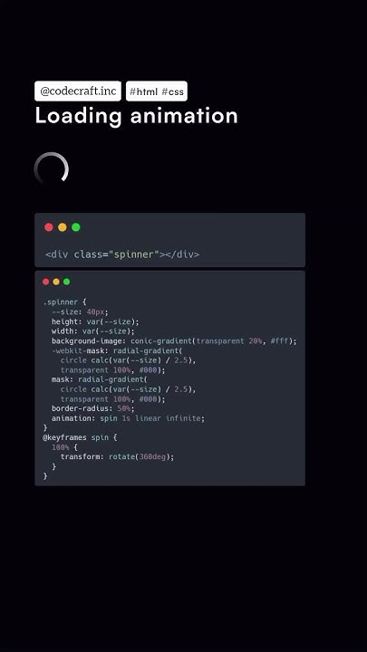 Loading Animation Html Css Html Csstips Code Html Css Css3 Projects Trick Codecraft