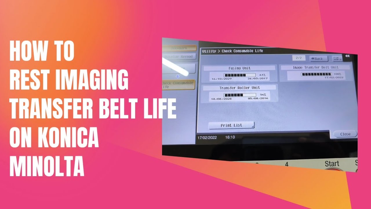 HOW TO RESET COUNTER CLEAR LIFE COUNT OF ITB IMAGING TRANSFER BELT how-to-reset-counter-clear-life-count-of-itb-imaging-transfer-belt