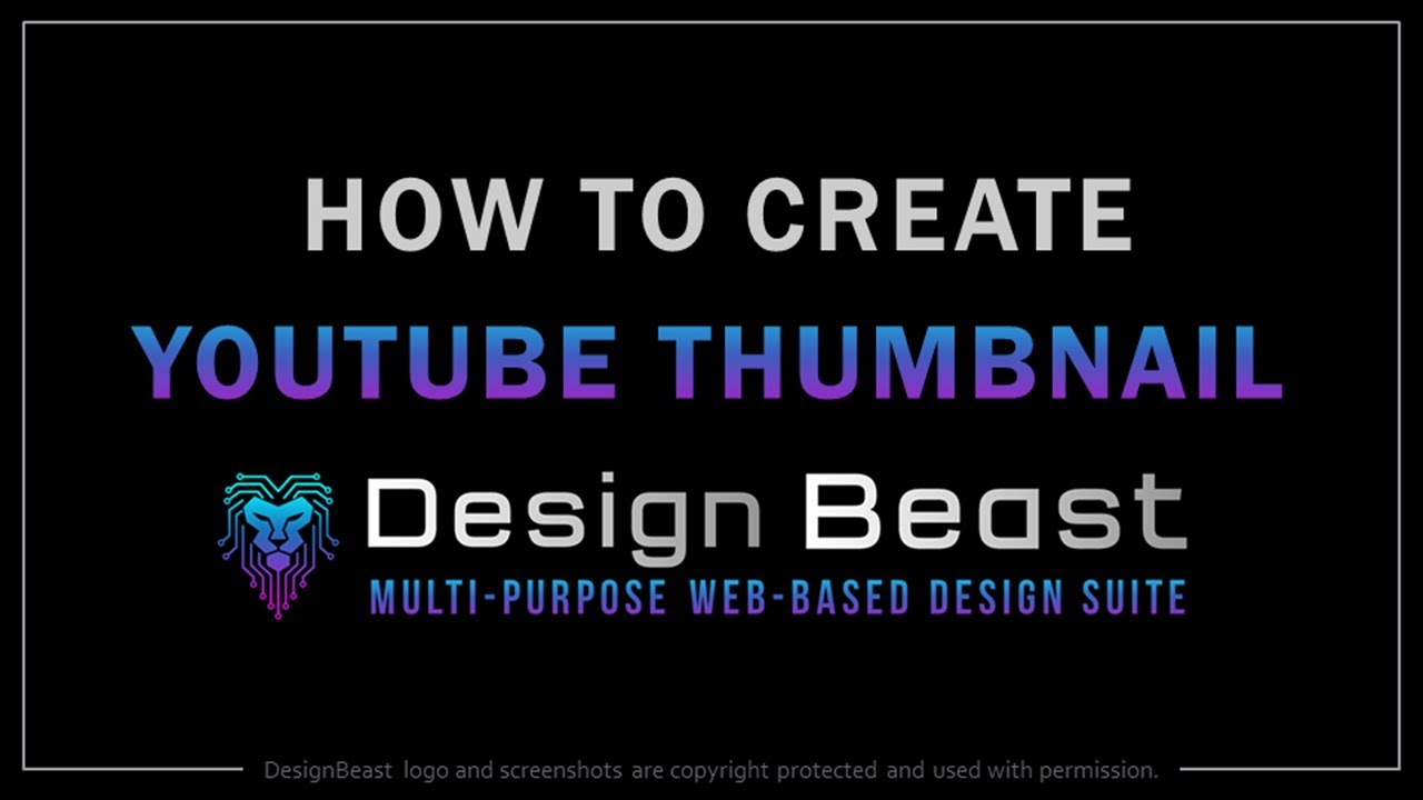 How to Create YouTube Video Thumbnail in DesignBeast - YouTube