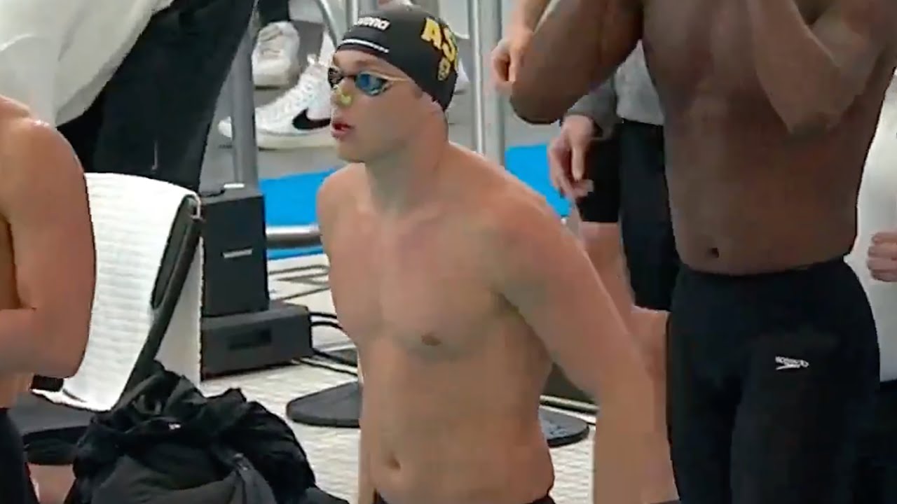 ASU's Léon Marchand swims fastest 100 breast relay split in NCAA ...