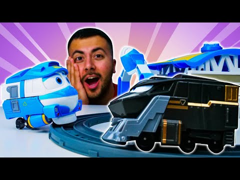 Robot trenler oto yıkama servisinde. Tren Duke sırasız geçiyor