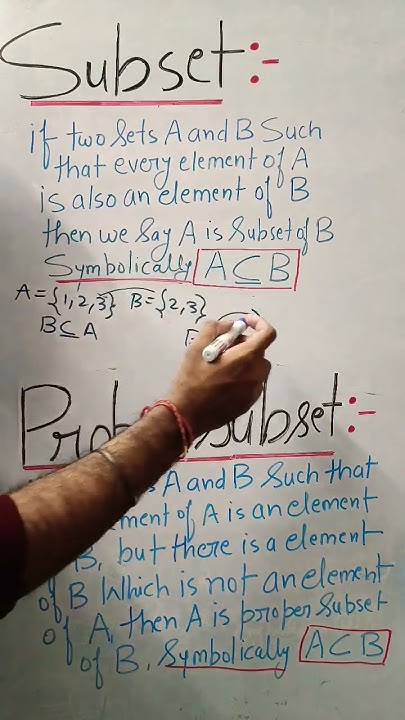 class 11 maths chapter 1 sets/subset and proper subset #maths #learning #education #viral #reels ...