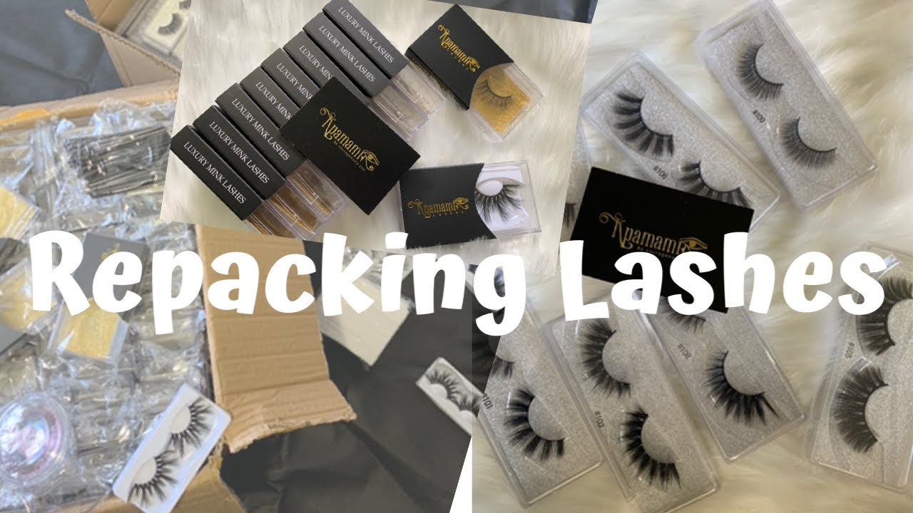 How to Package Lashes (Package with me) Entrepreneur Series 2 - YouTube